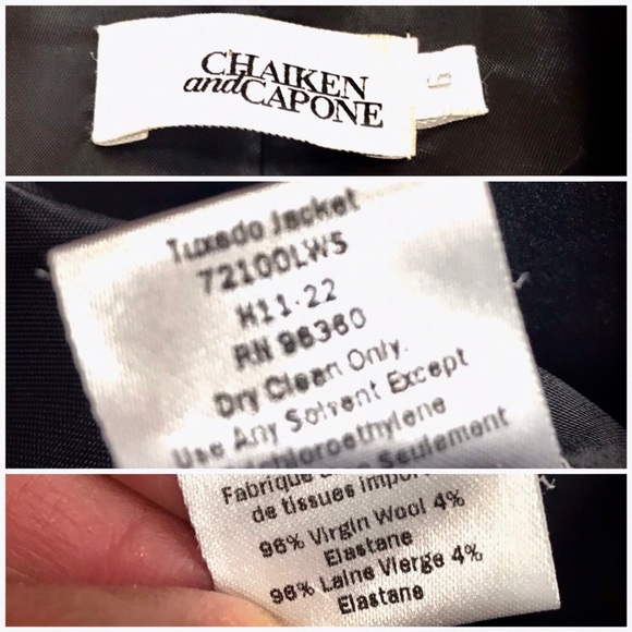 Chaiken and Capone | Jackets & Coats | Chaiken Capone Wool Tuxedo ...